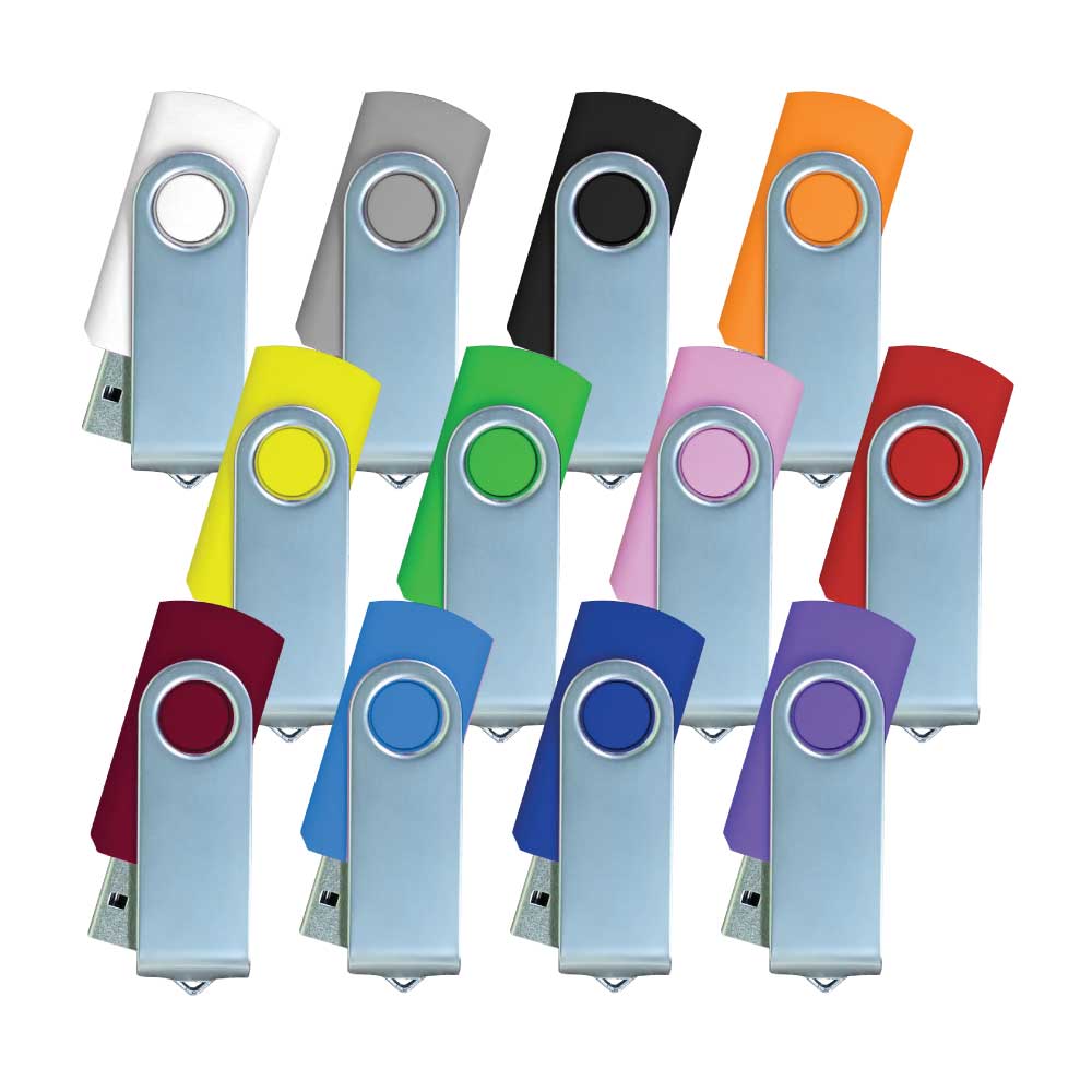 Silver Swivel USB Flash Drives | Promotional Gifts Suppliers